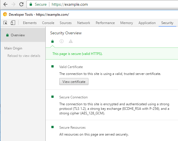 Security UI in Chrome – text/plain