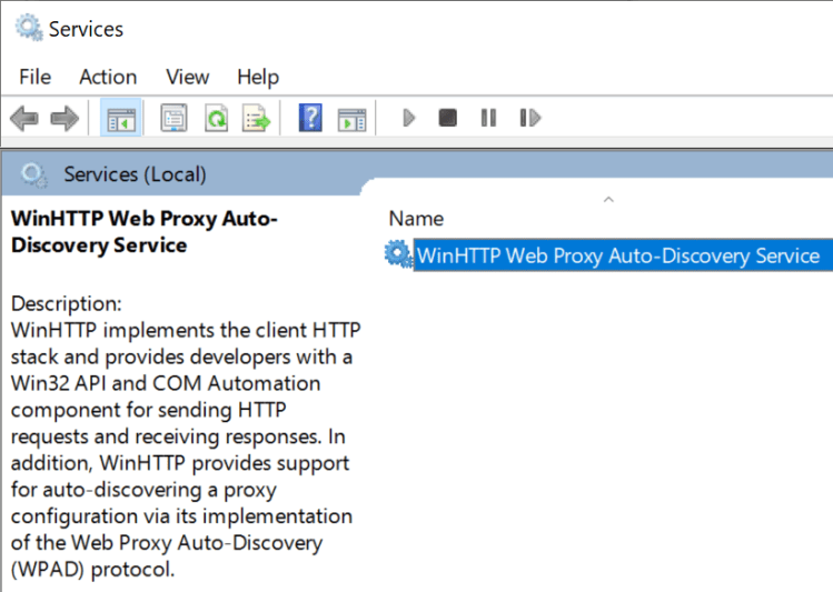 Web Proxy Auto Discovery (WPAD) – text/plain