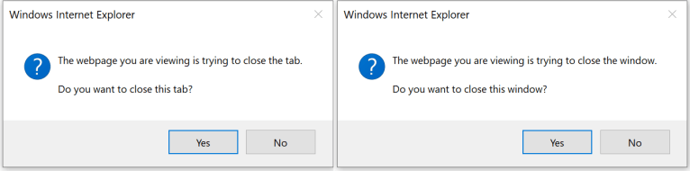window.close() Restrictions – text/plain