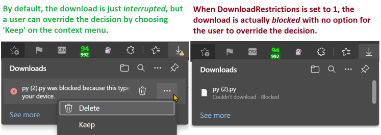 Download Blocking by File Type – text/plain