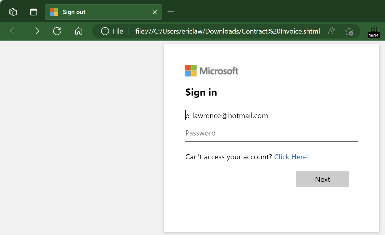 Attack Techniques: Phishing via Local Files – text/plain
