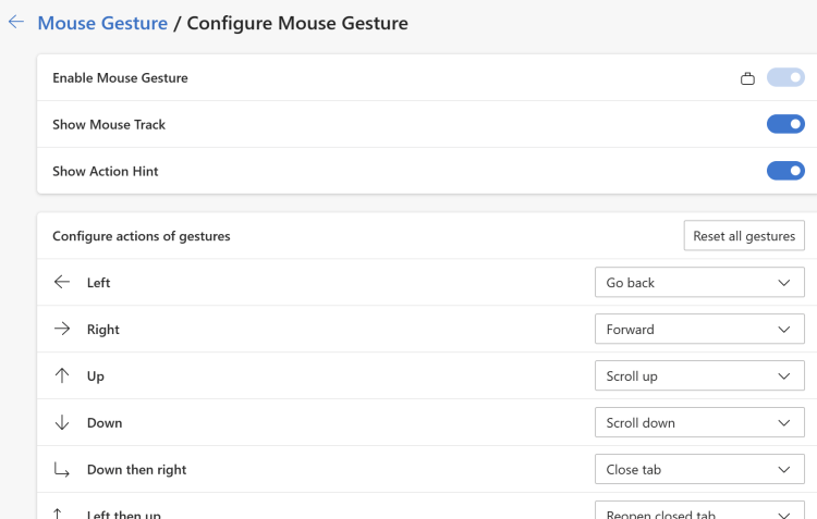 Mouse Gestures in Edge – text/plain