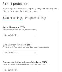 Defensive Technology: Exploit Protection – text/plain